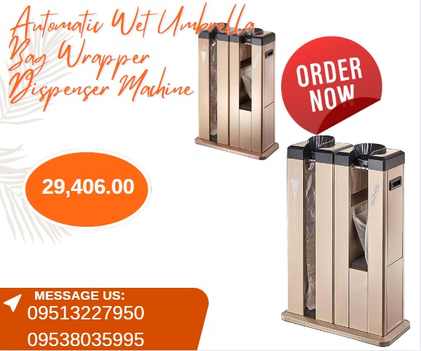 AUTOMATIC WET UMBRELLA BAG WRAPPER DISPENSER MACHINE, Everything Else ...
