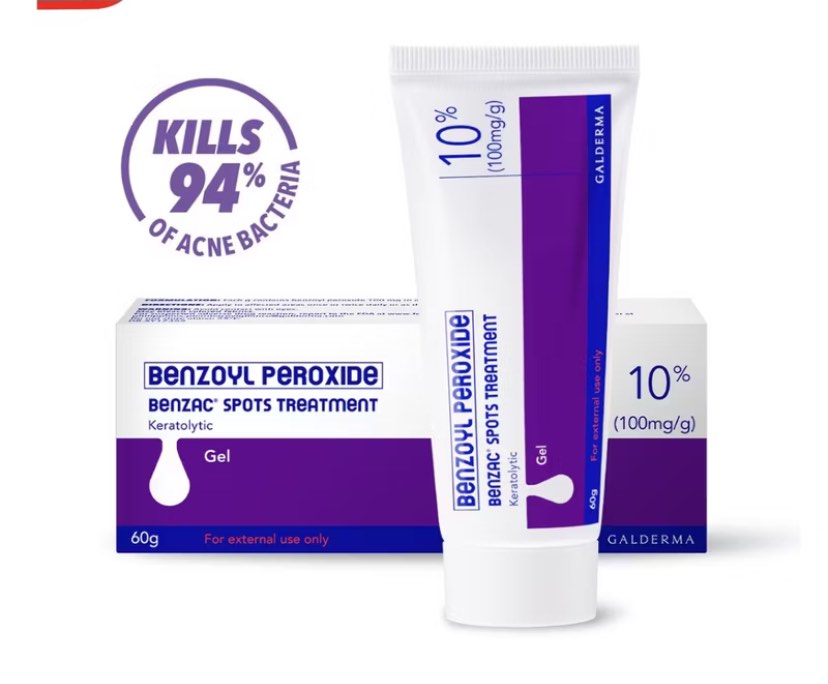 BENZAC Benzoyl Peroxide Spots Treatment Gel 10% 60gm Anti-Acne Pimple ...