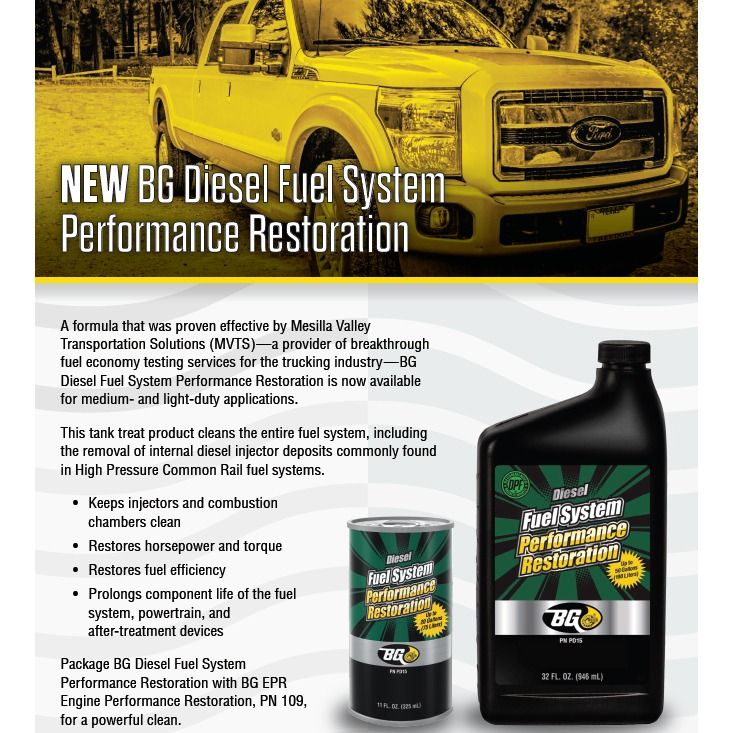 BG Diesel PD15 Fuel System Performance Restoration 11 oz. Made in USA ...