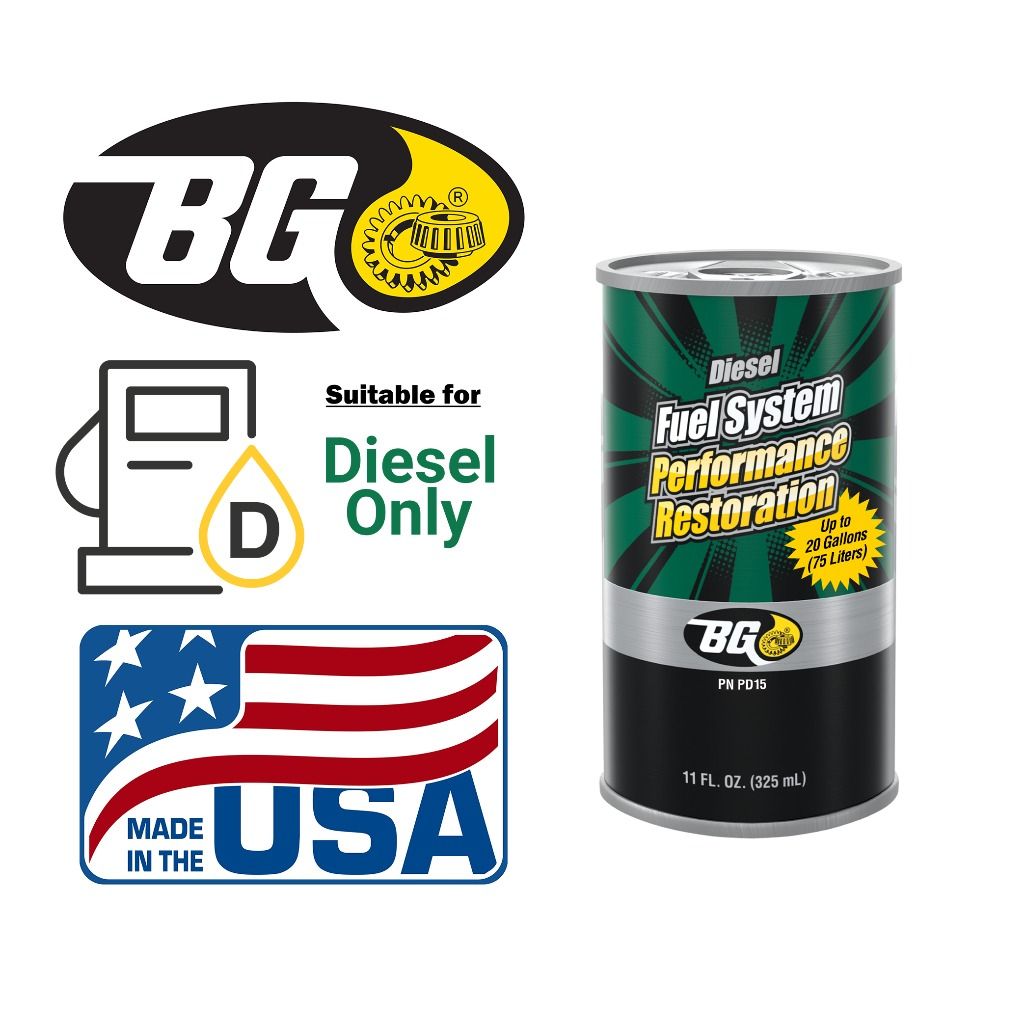 BG Diesel PD15 Fuel System Performance Restoration 11 oz. Made in USA ...
