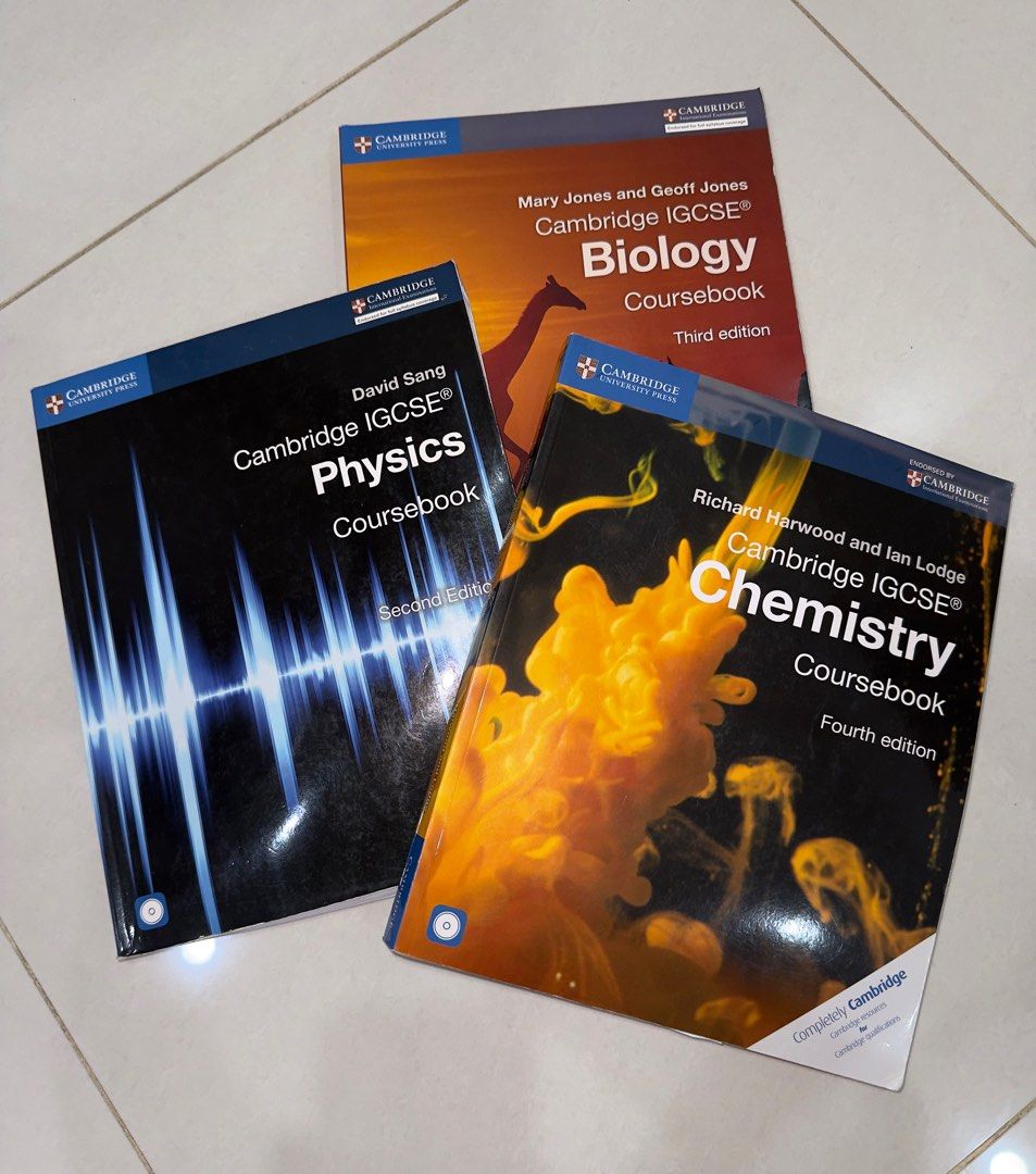 Biology + Chemistry + Physics Coursebook combo, Hobbies & Toys, Books ...
