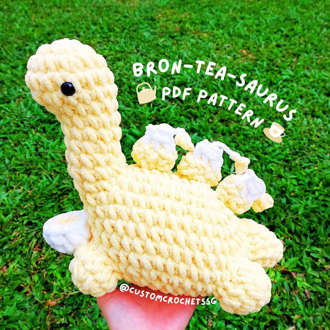 Bron-Tea-Saurus PDF Pattern | Crochet Long Neck Dinosaur | Dinosaur ...