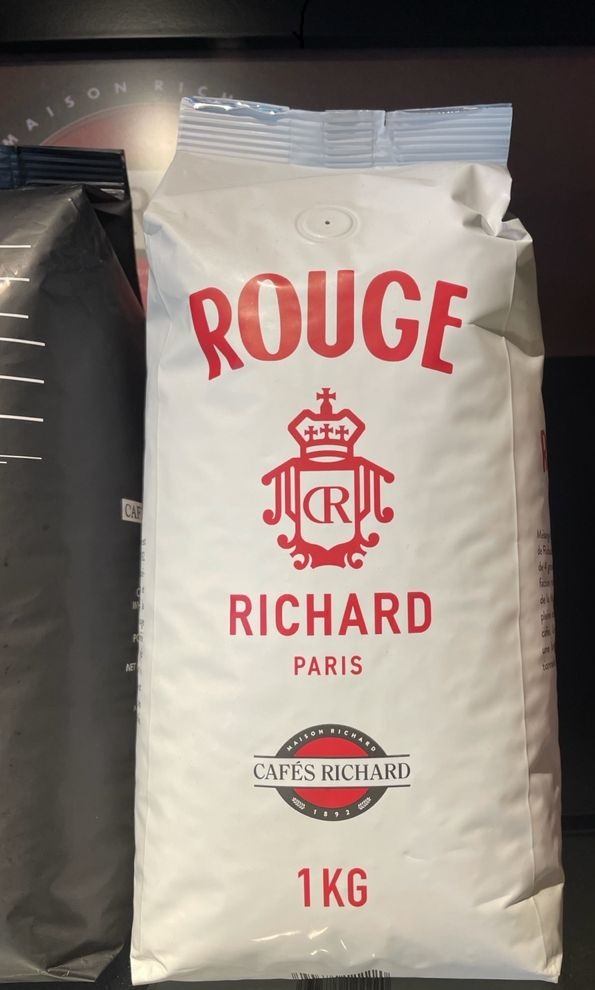 Cafes Richard Coffee bean 1KG - Rouge Richard 80% arabica, Food ...