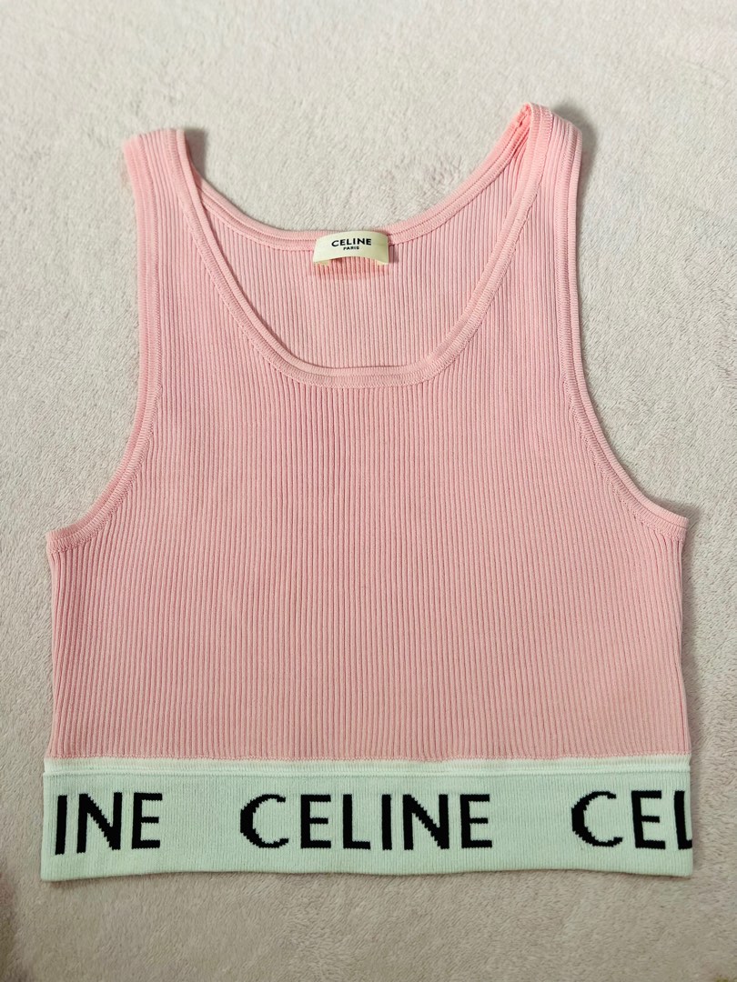 Celine Crop top, Women's Fashion, Tops, Sleeveless on Carousell