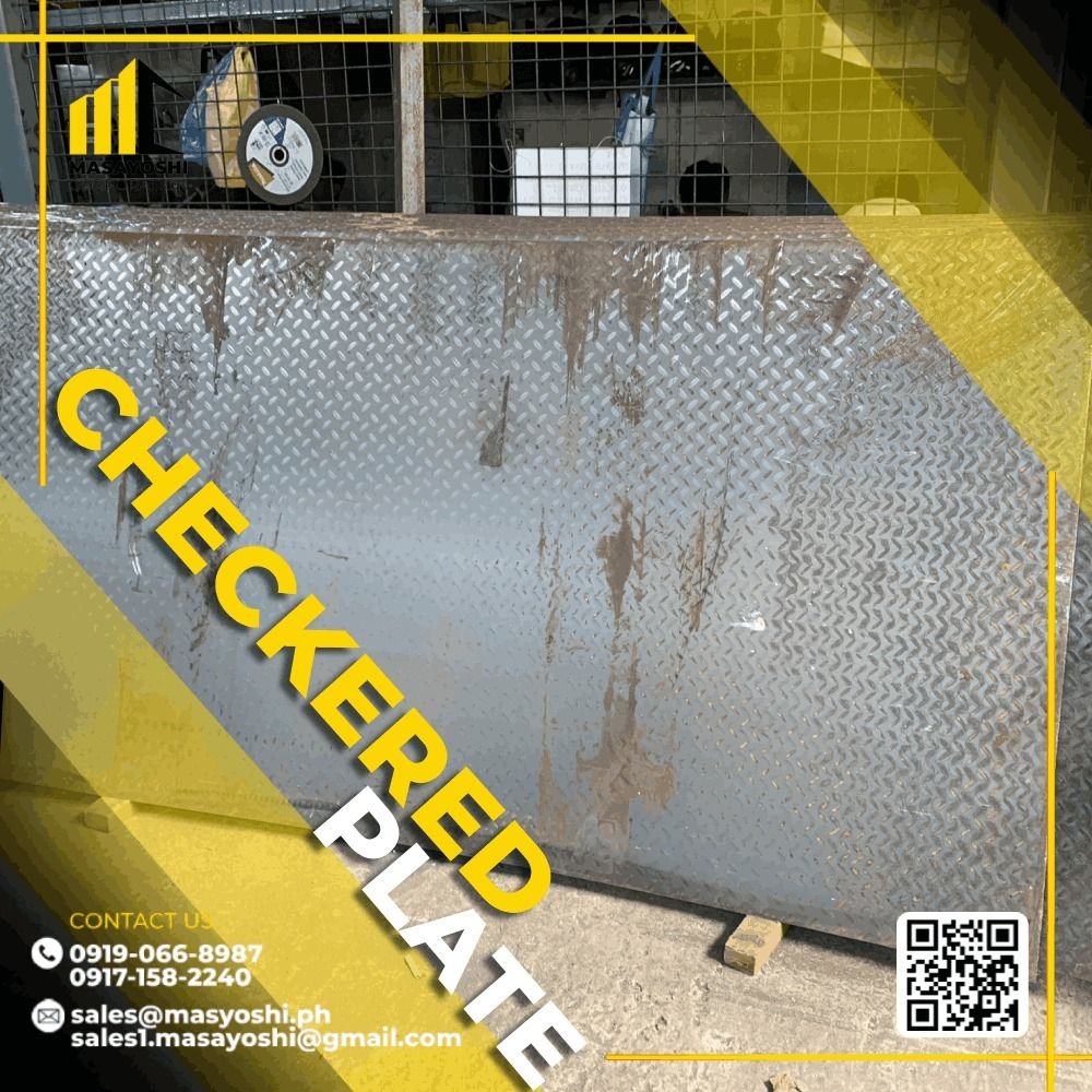 Checkered Plate 4x8ft x 6mm,MS Plate, Anchor Bolt, Channel Bar, Angle ...