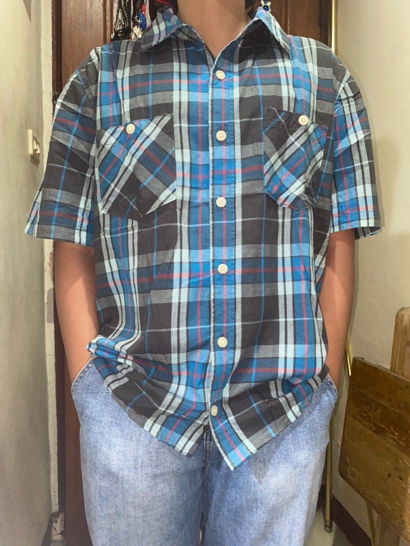 Checkered Polo Shirt, Men's Fashion, Tops & Sets, Tshirts & Polo Shirts on Carousell