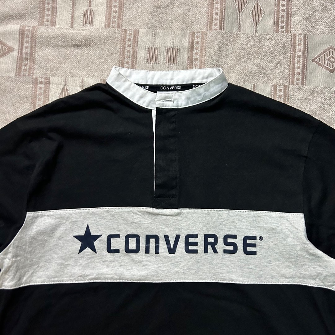 Converse One Star Boxy T Shirt Script Design chinese collar, Men's ...