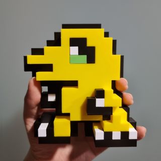 Digimon Imperialdramon Paladin mode Pixel Art 3D printed Decoration ...