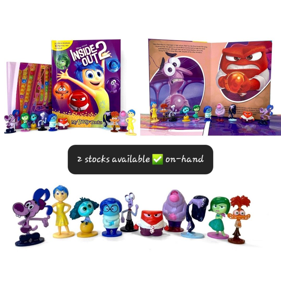 Disney Pixar Inside Out 2 My Busy Books - Storybook, 10 figurines, and playmat, Hobbies & Toys ...