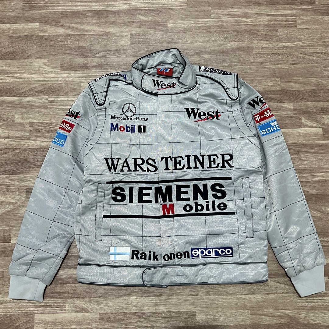 F1 Racing Jacket for Men Silver color, Men's Fashion, Coats, Jackets ...