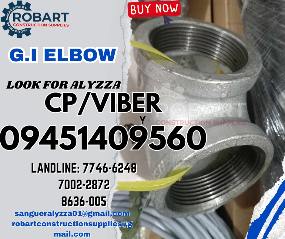 GI Elbow Threaded Sch40, Commercial & Industrial, Construction Tools ...