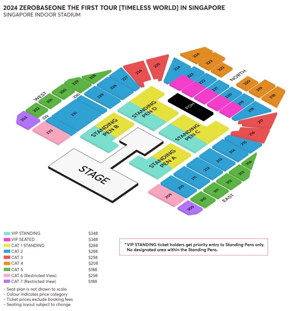 HTB 2024 ZEROBASEONE THE FIRST TOUR “TIMELESS WORLD” IN SINGAPORE, Tickets & Vouchers, Event ...