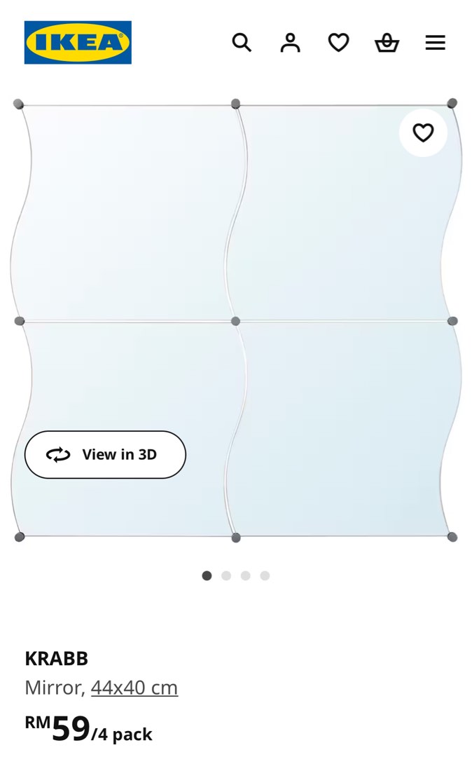 IKEA Krabb mirror, Furniture & Home Living, Home Decor, Mirrors on ...