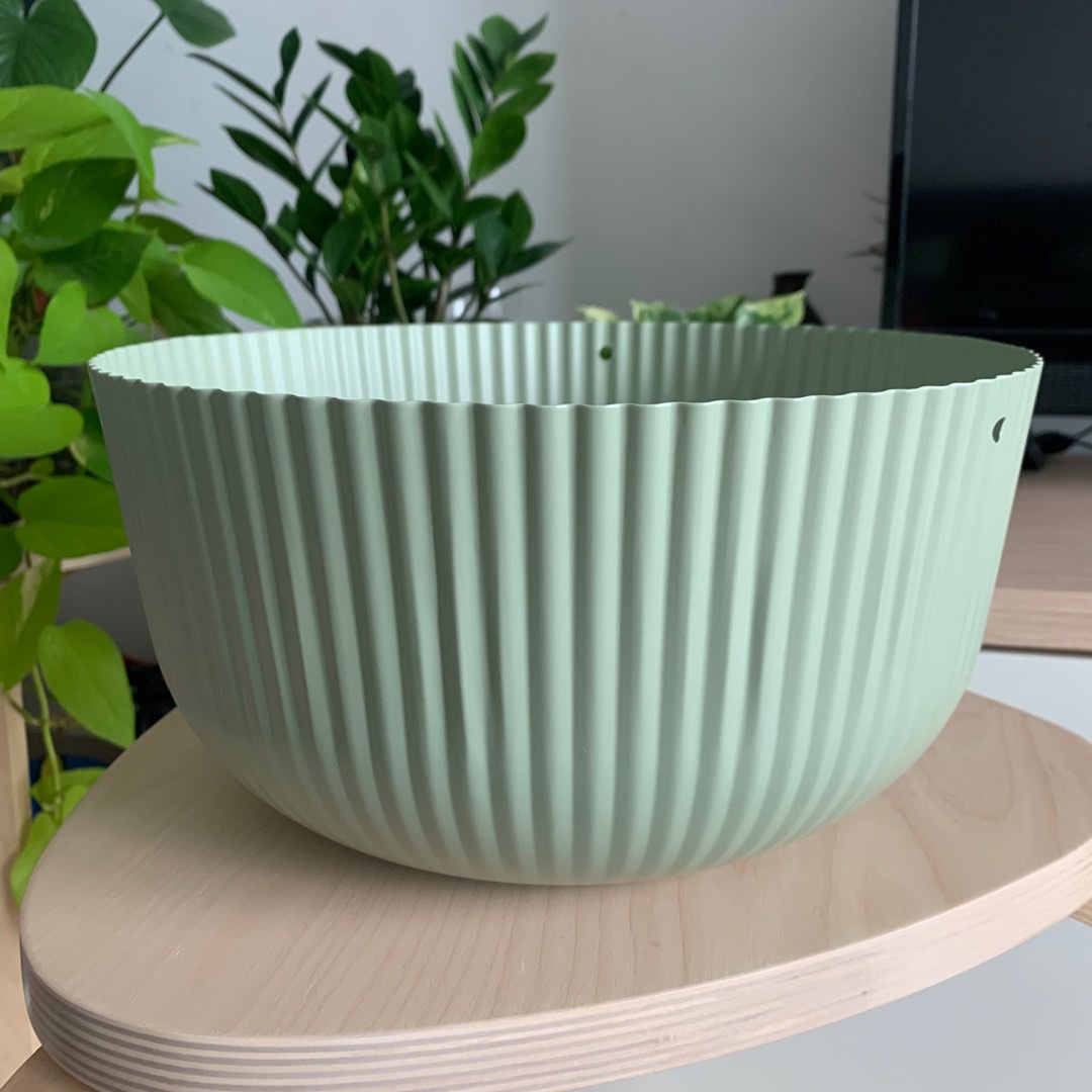 Ikea large hanging plant pot appelros Light green Pasu Bunga Hijau ...