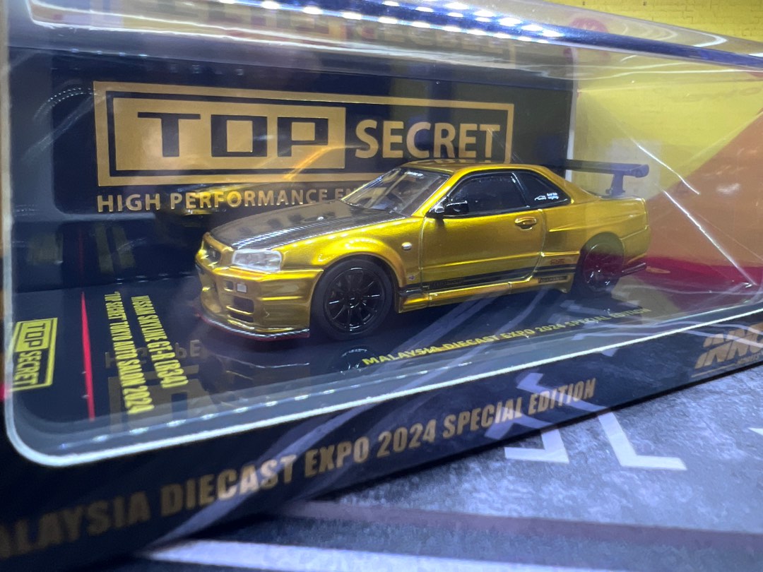 Inno64 top secret r34 gold mdx Malaysia diecast expo limited edition ...