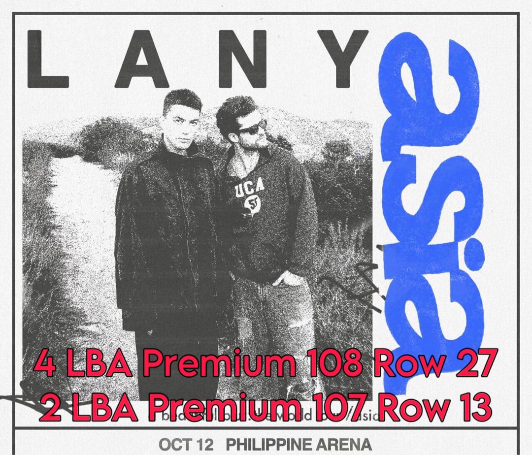 Lany Lower Box A Premium, Tickets & Vouchers, Event Tickets on Carousell
