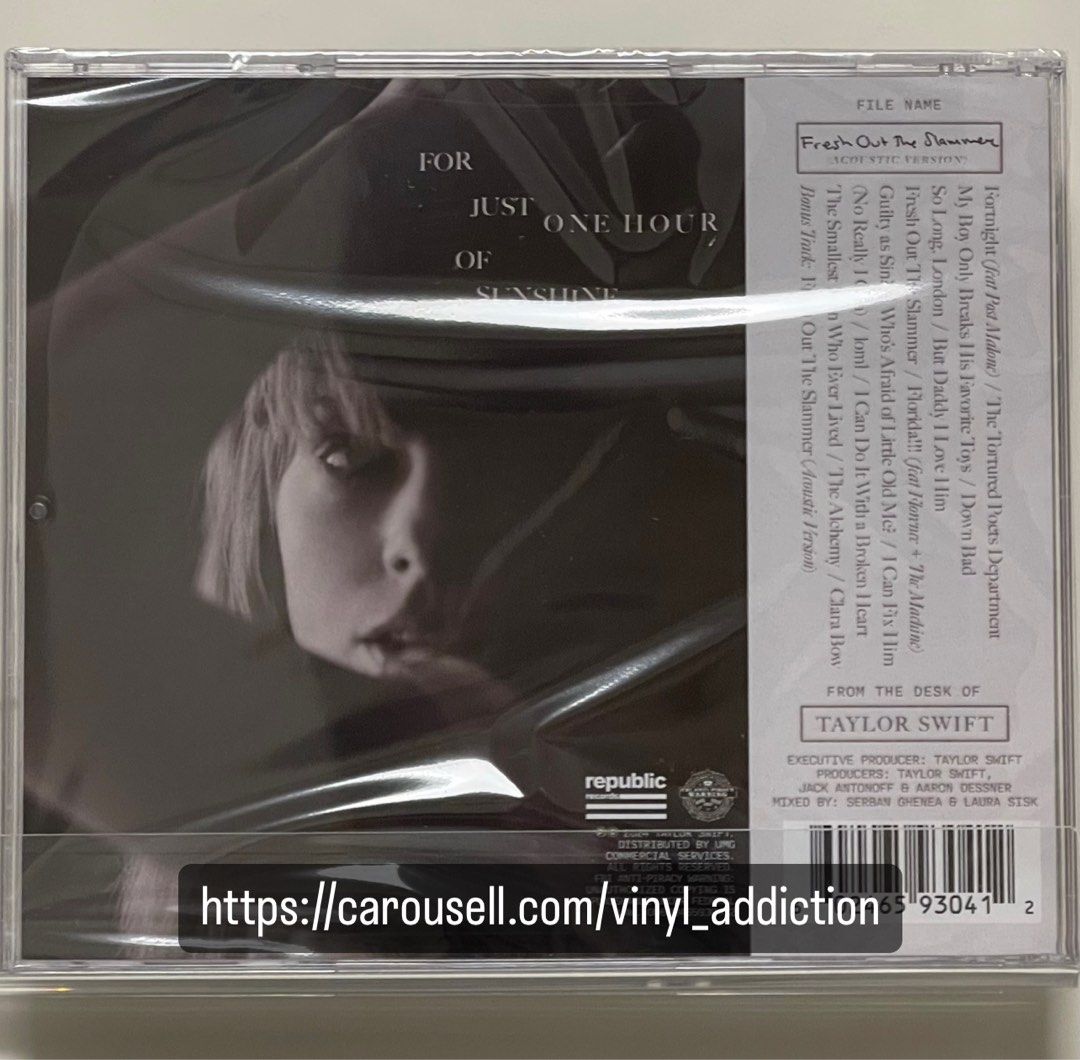 [現貨可面交last one] Taylor Swift - The Tortured Poets Department CD+Bonus ...