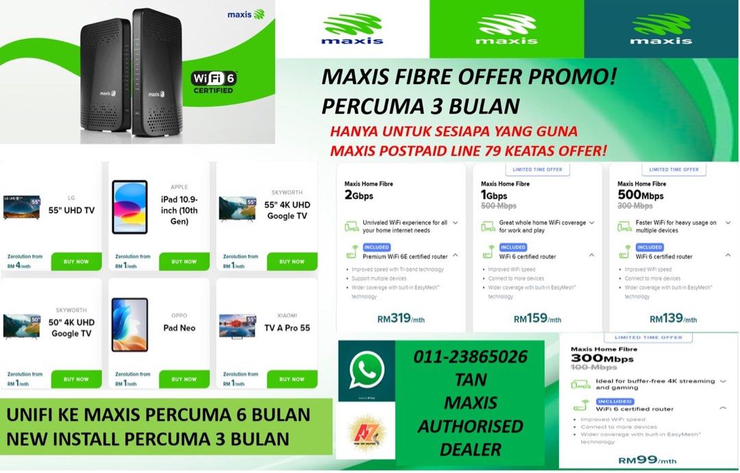 Maxis/Time/UNIFI package!! WIFI KENCANG UNIFI/TIME/MAXIS wifi 6 router ...