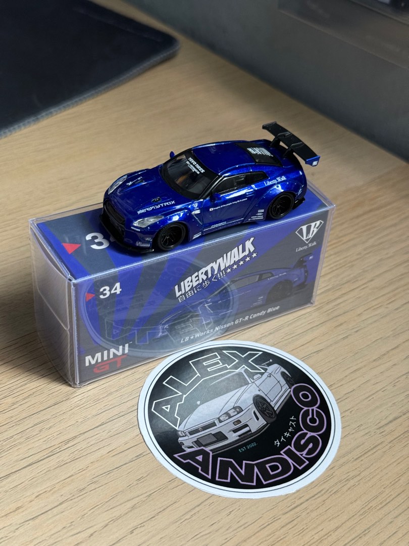 Mini Gt R35 #34 Candy Blue, Hobbies & Toys, Toys & Games on Carousell