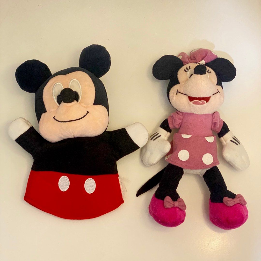 MINISO - Mickey Mouse and Minnie Mouse Hand Puppet Mickey Mouse Boneka ...