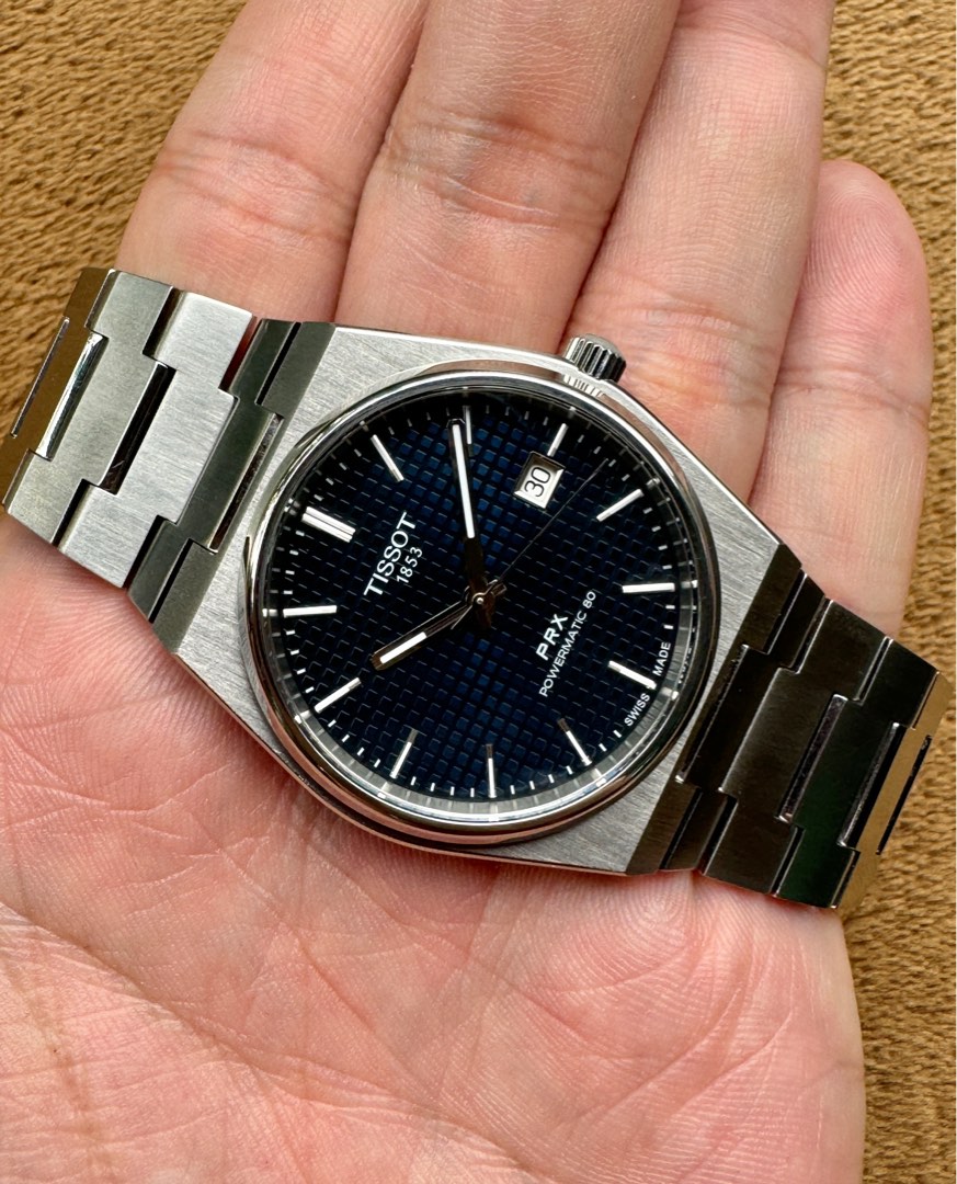MINT Tissot PRX Automatic Blue Dial 40mm, Men's Fashion, Watches ...