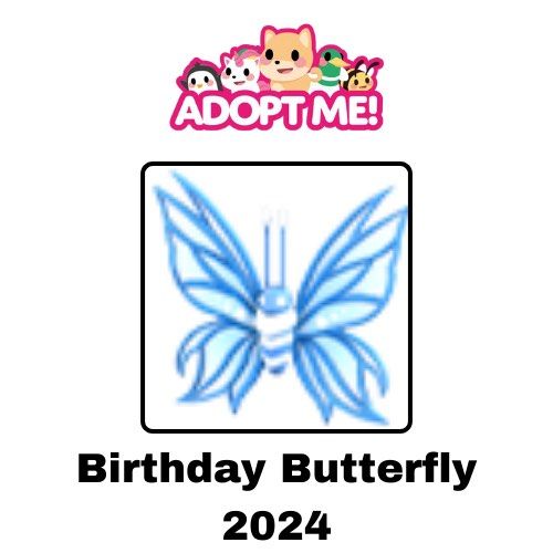 New Birthday Butterfly 2024 Adopt me, Video Gaming, Gaming Accessories ...