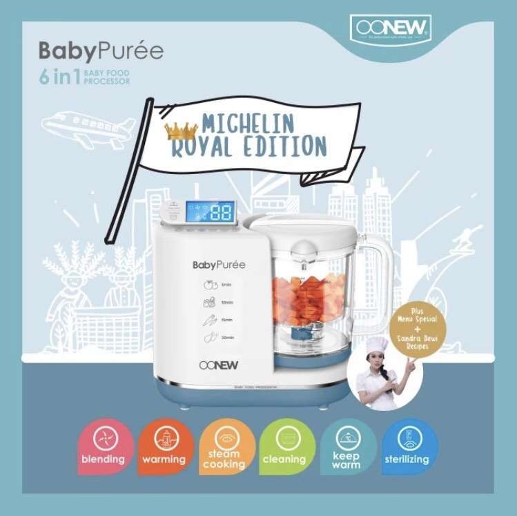 Oonew Baby Puree Navy 6 in 1 Blender MPASI , Kitchen & Appliances di ...