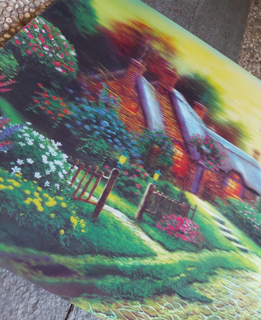 poster lukisan 3 dimensi rumah desa, Perabotan Rumah di Carousell