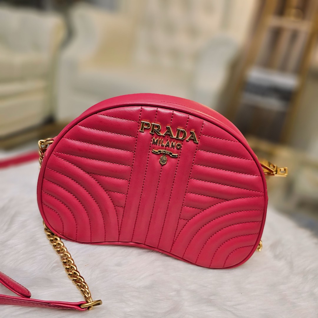 Prada Calfskin Diagramme, Luxury, Bags & Wallets on Carousell