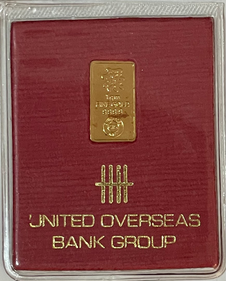 (RARE) SELLING UOB GOLD BAR 1 GRAM, Hobbies & Toys, Memorabilia ...