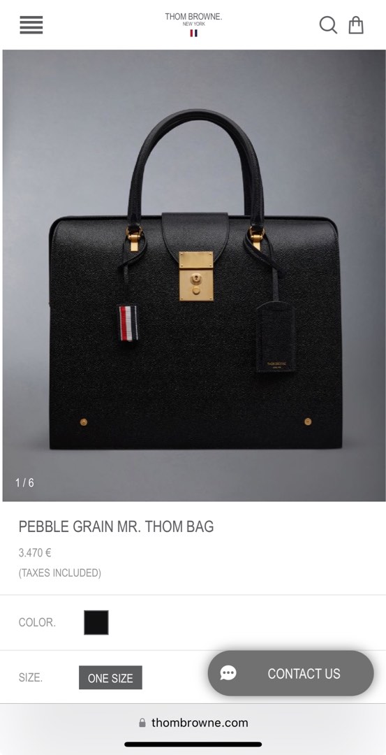 rare! THOM BROWN 'Mr.Thom' Pebbled leather holdall bag, Luxury, Bags ...