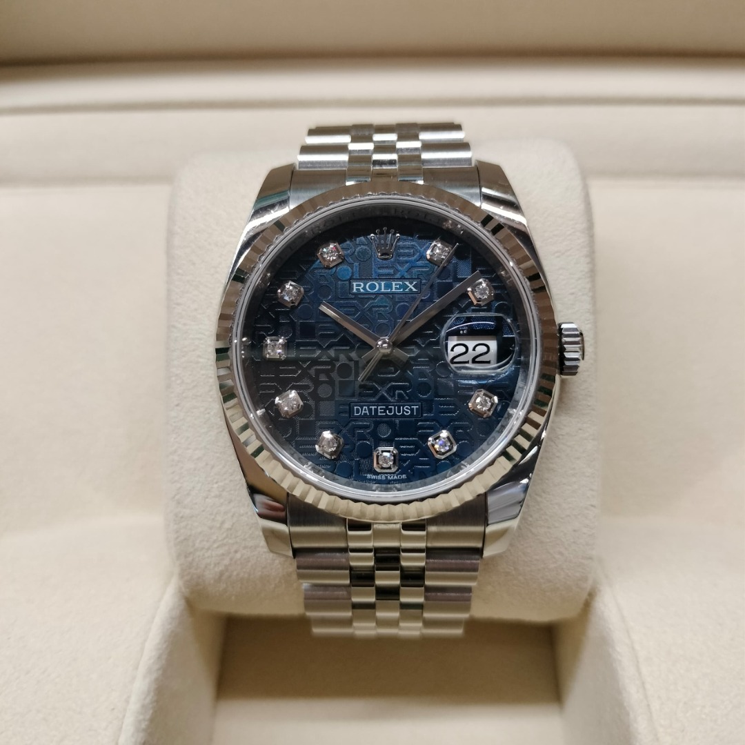 ROLEX DATEJUST 116234 BLUE JUBILEE DIAL 36MM, Luxury, Watches on Carousell