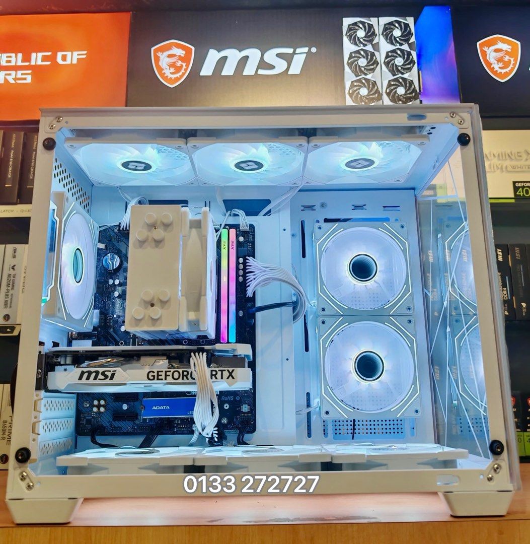 RTX4060 WHITE BUILD GAMING PC, Computers & Tech, Desktops on Carousell