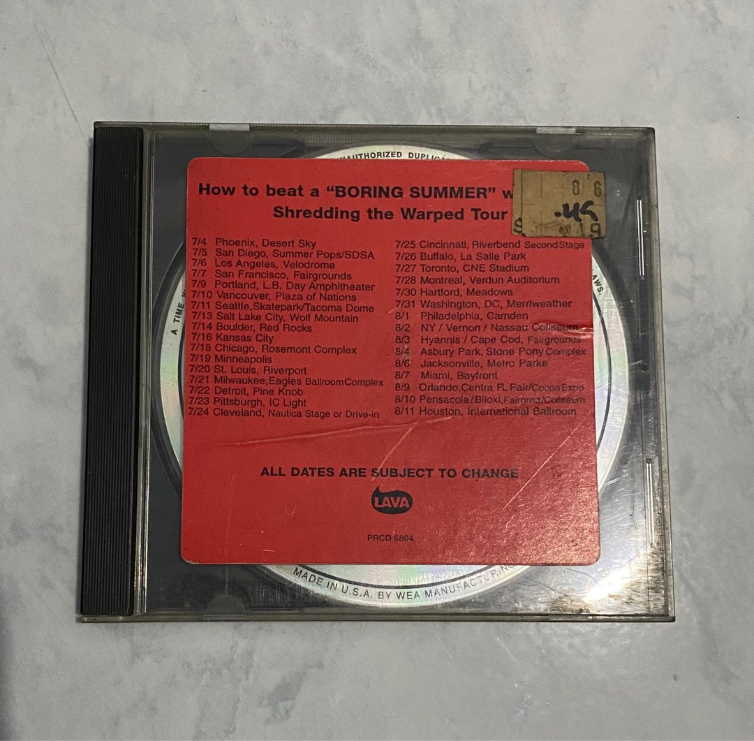 Shredding the Warped tour, Hobbies & Toys, Music & Media, CDs & DVDs on ...