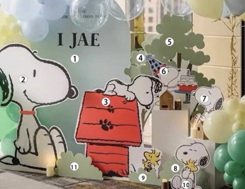 Snoopy Backdrop (1 way transport + set up + client keep all), Hobbies ...