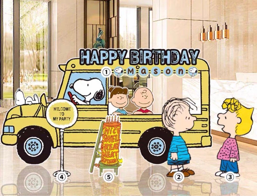 Snoopy Backdrop (1 way transport + set up + client keep all), Hobbies ...