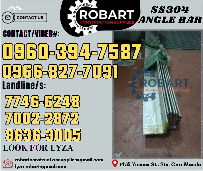 SS304 Angle Bar, Commercial & Industrial, Construction Tools ...