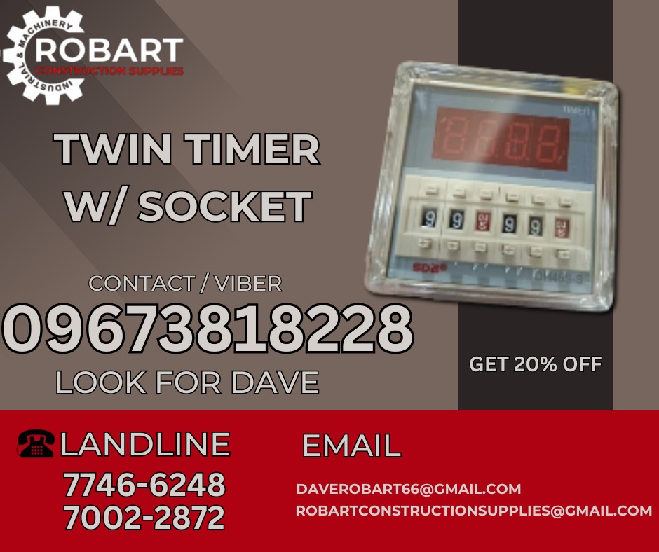 TWIN TIMER W/ SOCKET, Commercial & Industrial, Industrial Equipment on ...