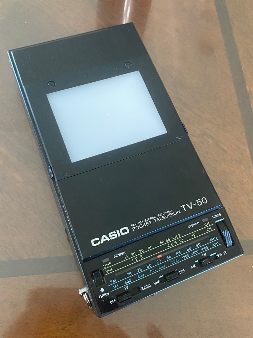 Vintage Retro CASIO POCKET TELEVISION FM / AM STEREO RECIEVER TV-50 ...