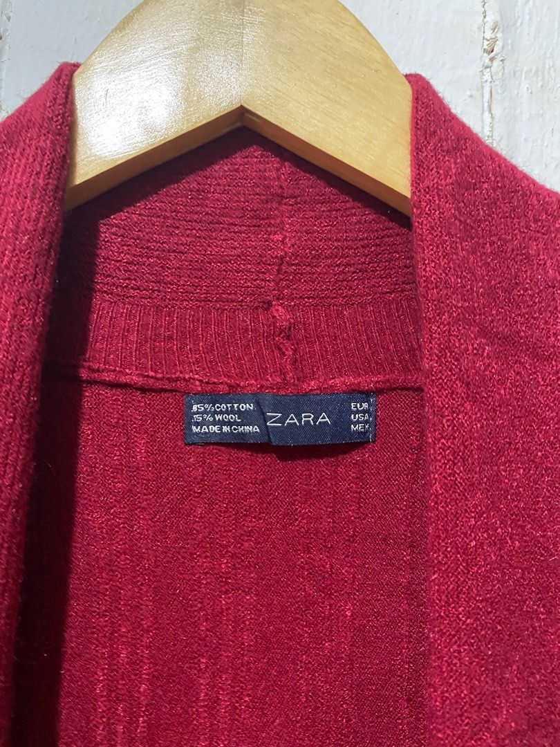 ZARA OUTER PREMIUM MAROON ALL SIZE, Fesyen Wanita, Pakaian Wanita, Baju ...