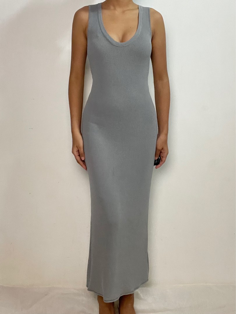 ZARA RIBBED MAXI DRESS, Women's Fashion, Dresses & Sets, Dresses on ...