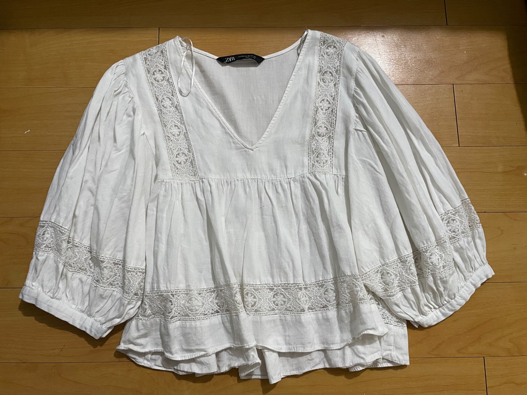ZARA top, Women's Fashion, Tops, Blouses on Carousell