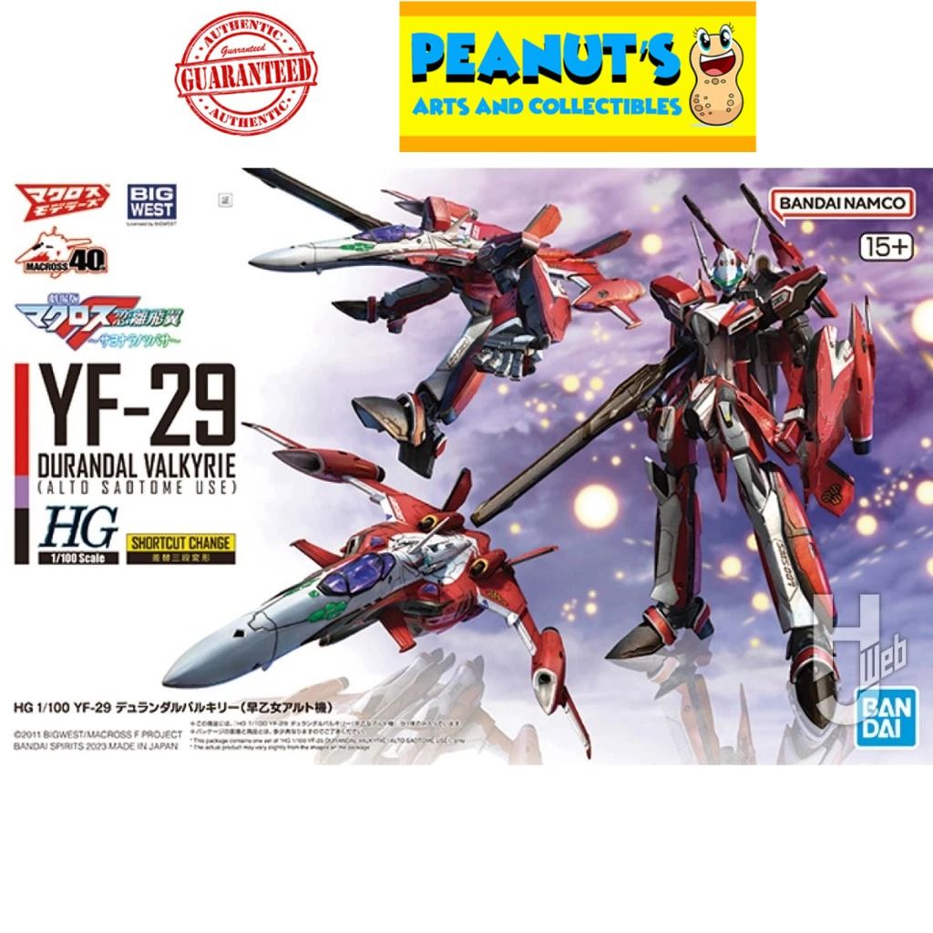 1/100 HG YF-29 Durandal Valkyrie (Saotome Alto Machine) Macross Frontier, Hobbies & Toys, Toys ...