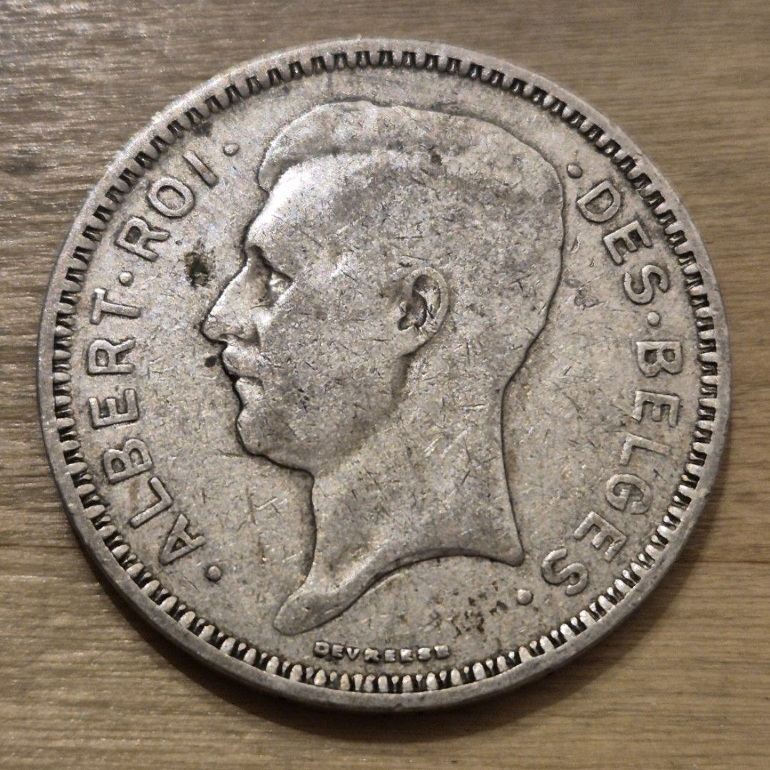 1934 Belgium King Albert I 20 Franc Silver Coin, Hobbies & Toys, Memorabilia & Collectibles ...