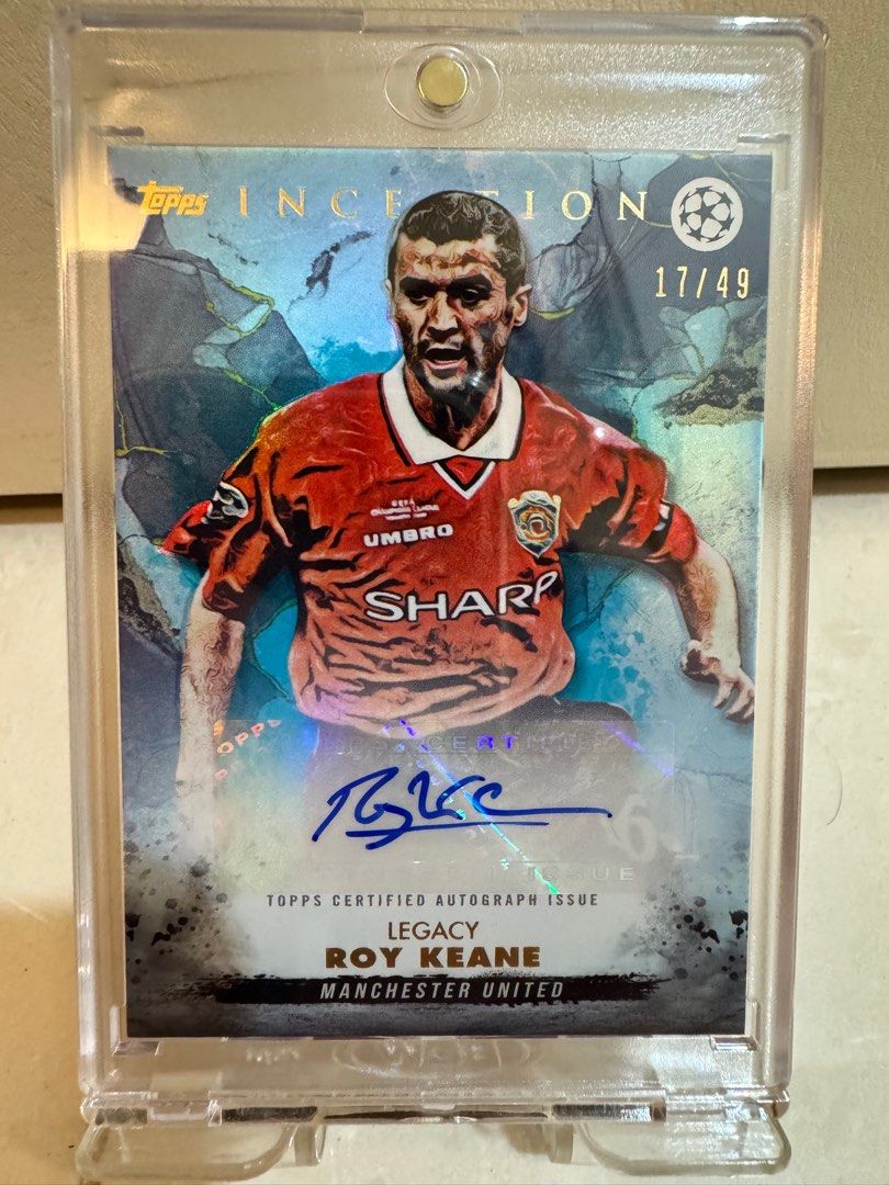 2023 Topps Inception UEFA Champions League Man Utd Roy Keane Blue Legacy Auto /49, Hobbies ...