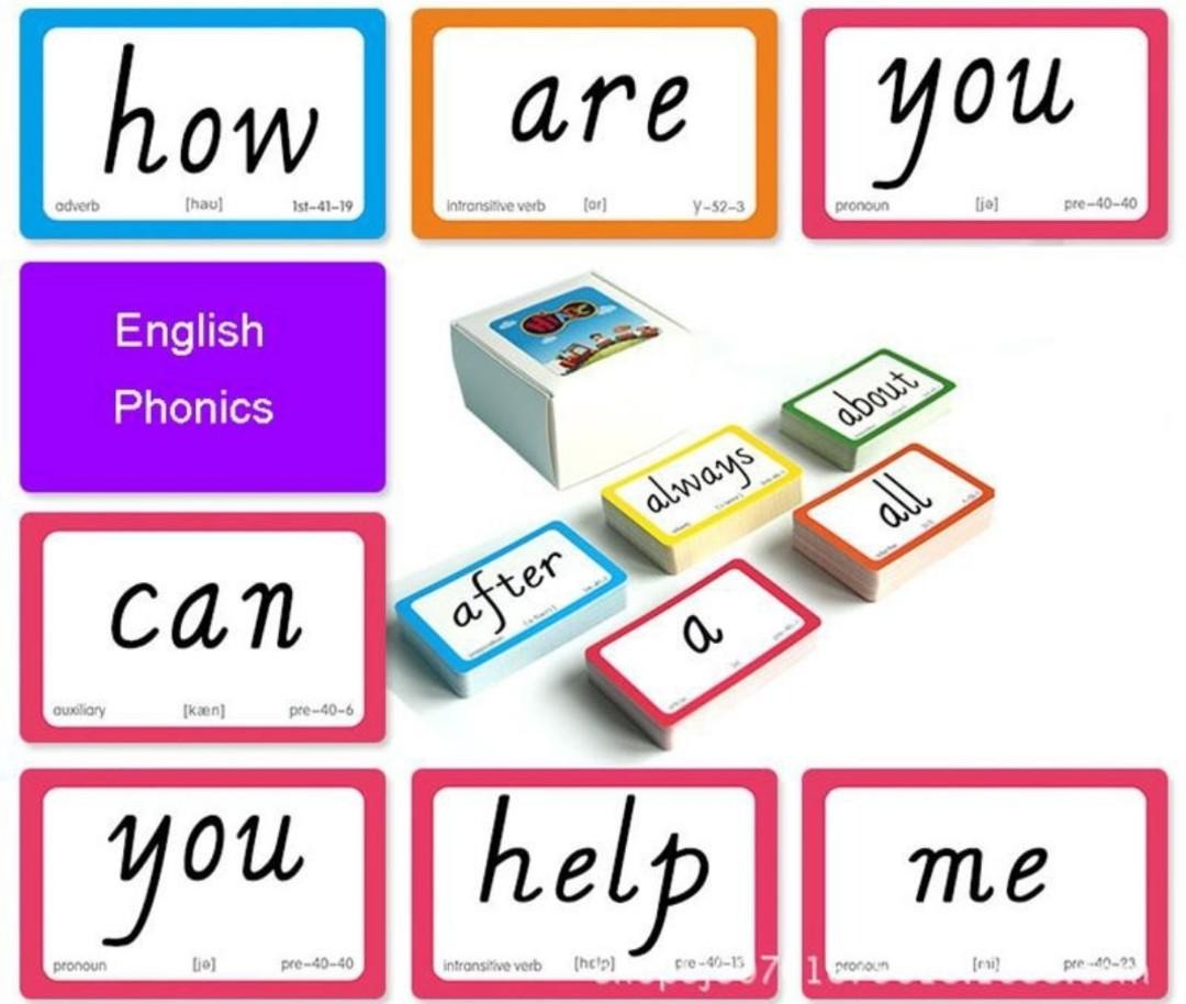 221 Pcs Easy English Sight Words Read Flash Cards, Hobbies & Toys, Toys ...