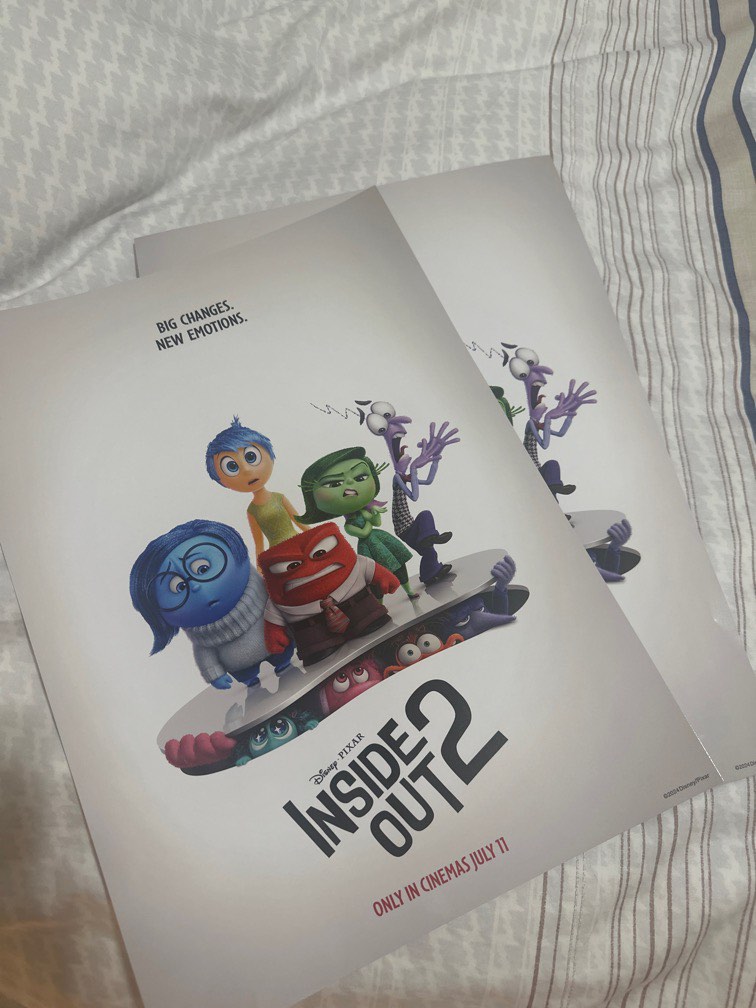 反轉腦朋友2 Inside out 2 Poster A3, 其他, 其他 - Carousell