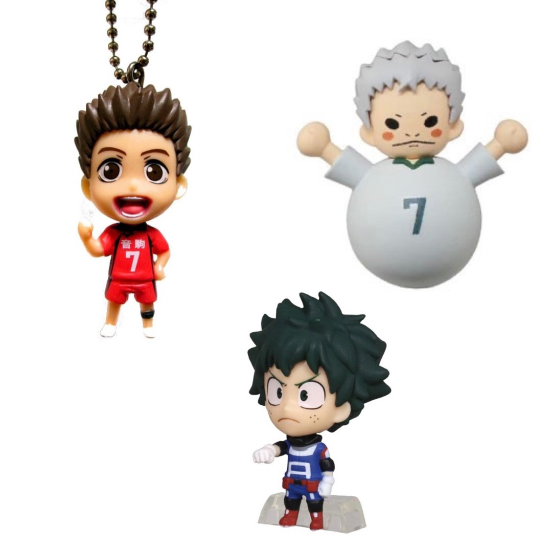 anime gacha keychains / figurines : bnha/mha and haikyuu, Hobbies ...