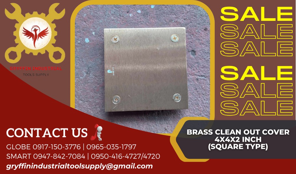 BRASS CLEAN OUT COVER 4X4X2 INCH (SQUARE TYPE), Commercial & Industrial ...