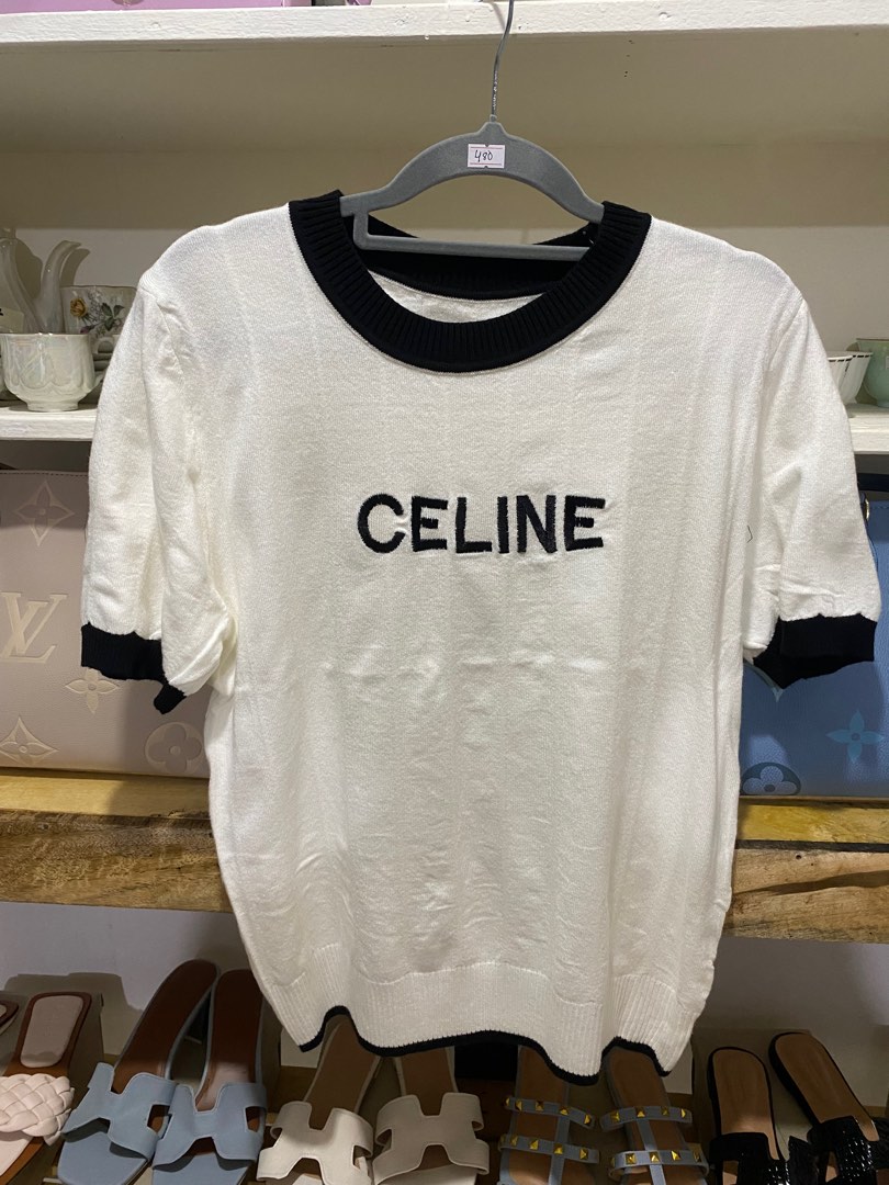Celine premium class A knitted blouse, Women's Fashion, Tops, Blouses ...